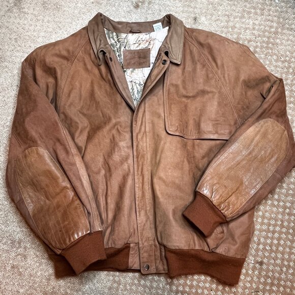 Marlboro | Jackets & Coats | Vtg Marlboro Adventure Team Leather Bomber ...